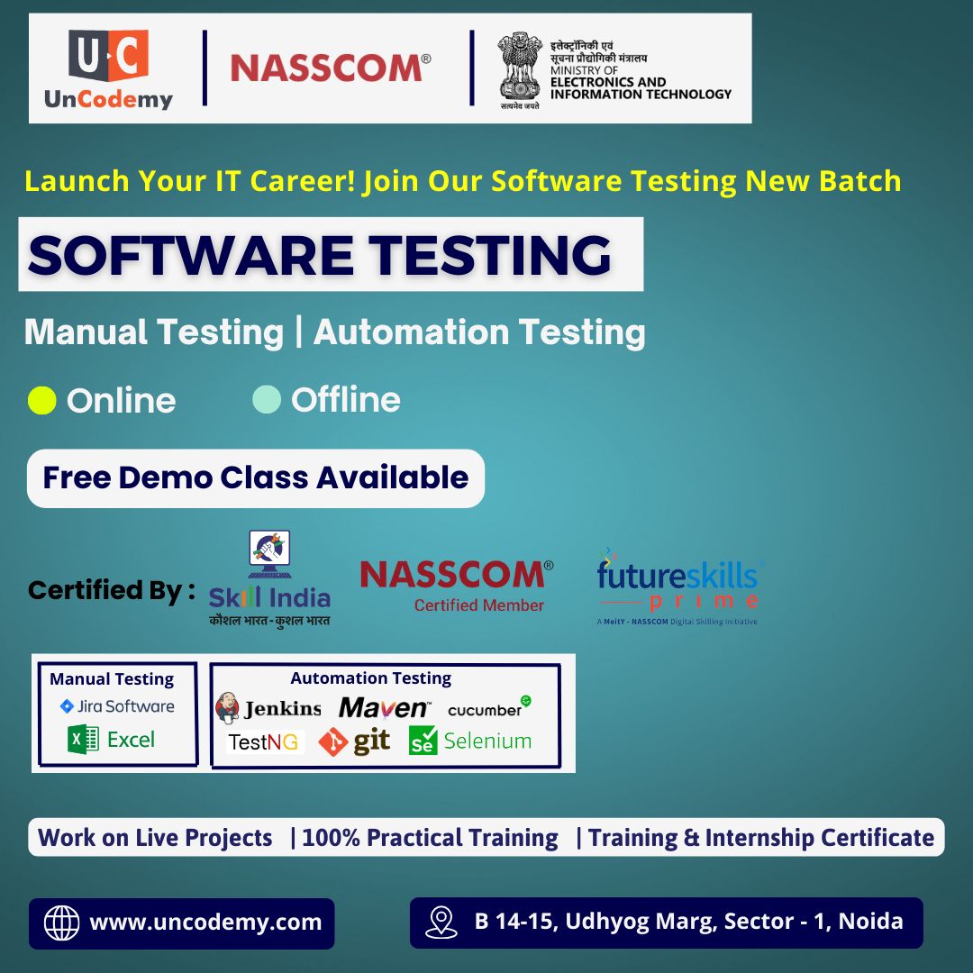 Uncodemy on LinkedIn: #uncodemy #softwaretesting #ittraining # ... Uncodemy on LinkedIn: #uncodemy #softwaretesting #ittraining # ...