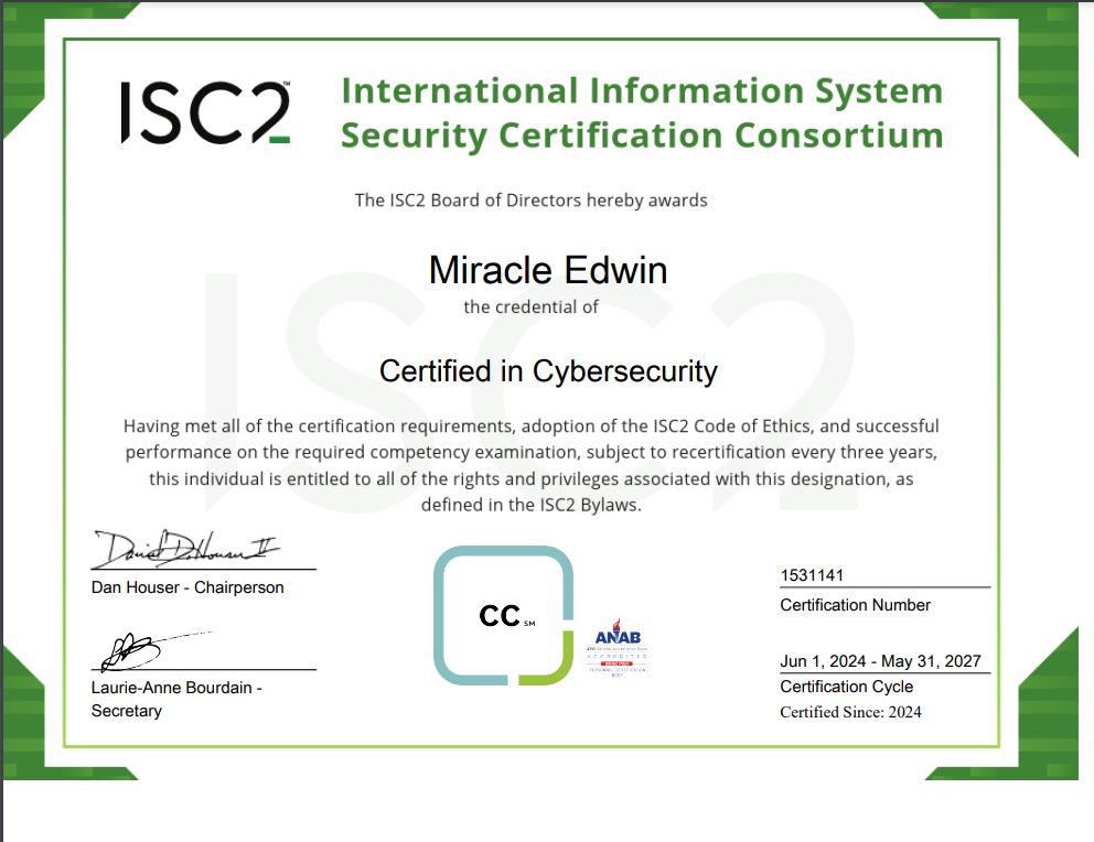 I did pass my ISC2 CC Exam all to the glory of God... what are we ... I did pass my ISC2 CC Exam all to the glory of God... what are we ...