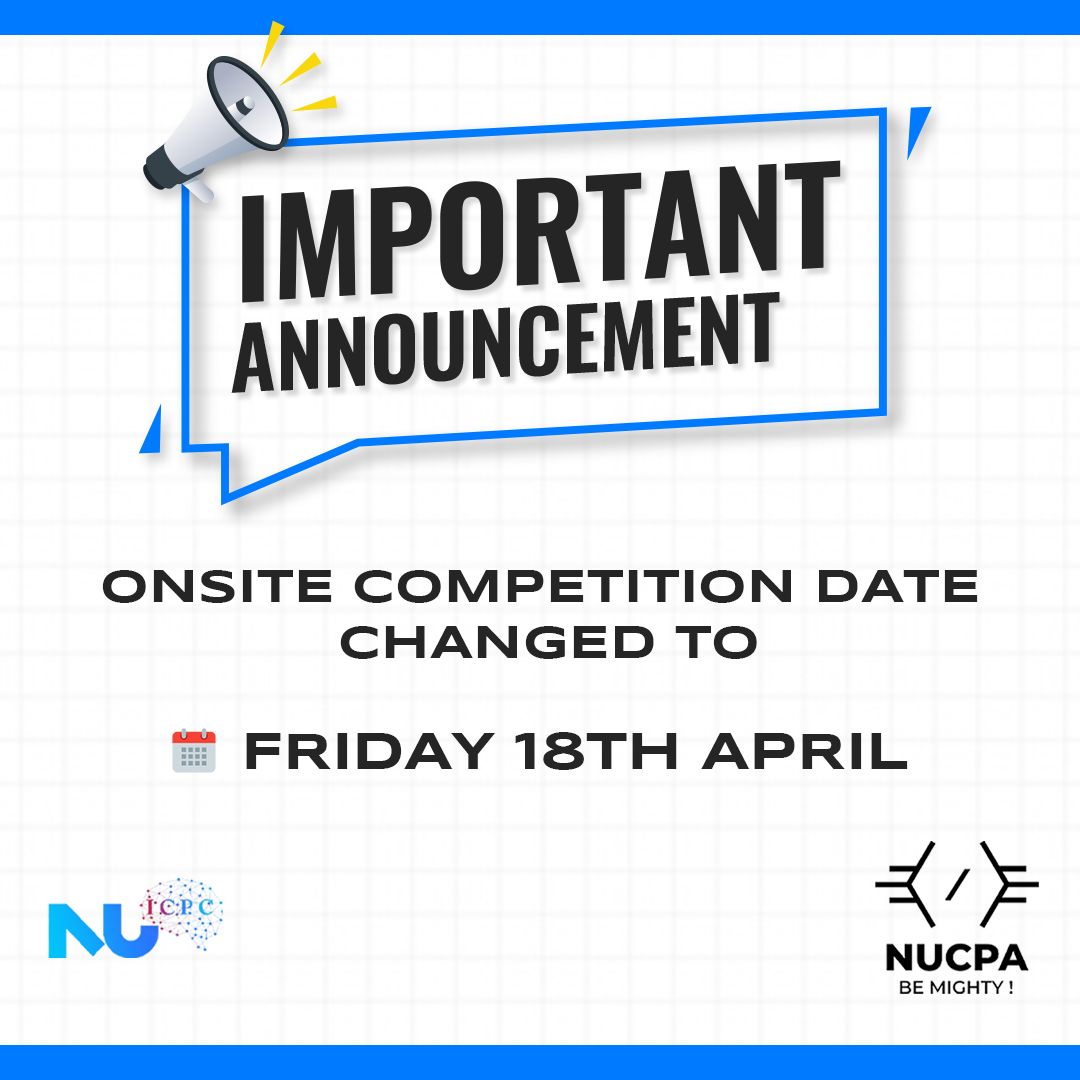 #nucpa2025 #competitiveprogramming #icpc #techtalent #codingchallenge ... #nucpa2025 #competitiveprogramming #icpc #techtalent #codingchallenge ...