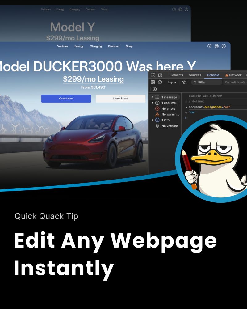 #quickquacktip #qa #webdev #javascript #debugging #designmode | QA Ducker #quickquacktip #qa #webdev #javascript #debugging #designmode | QA Ducker
