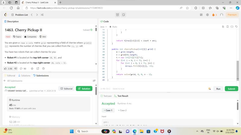 Vedant Satkar on LinkedIn: #day42 #100daysofcode #dsa #codingchallenge ... Vedant Satkar on LinkedIn: #day42 #100daysofcode #dsa #codingchallenge ...