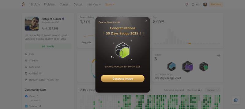 Abhijeet kumar on LinkedIn: #leetcode #consistent Abhijeet kumar on LinkedIn: #leetcode #consistent