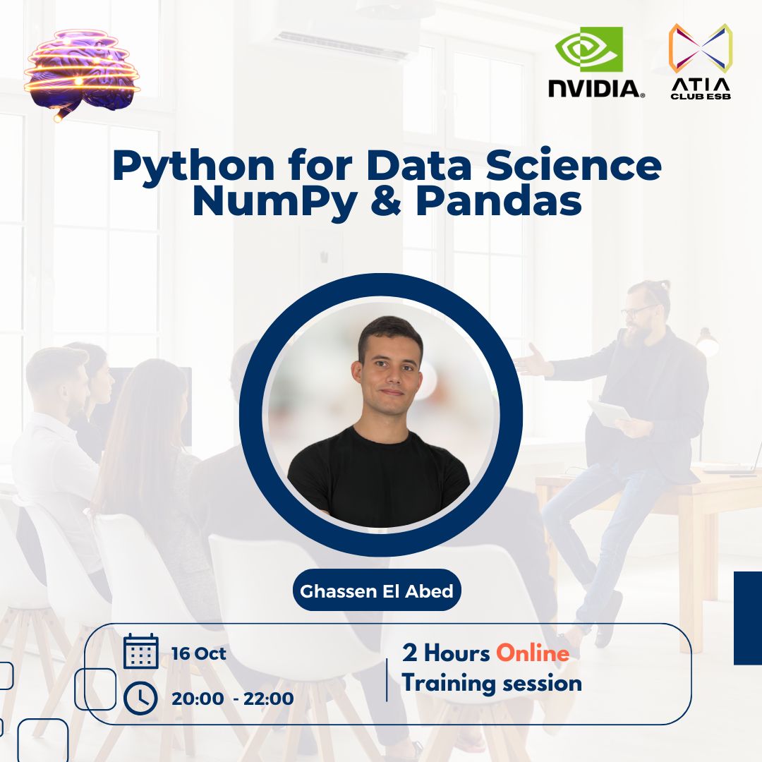 ATIA Club ESB on LinkedIn: #pythonfordatascience #numpy #pandas # ... ATIA Club ESB on LinkedIn: #pythonfordatascience #numpy #pandas # ...