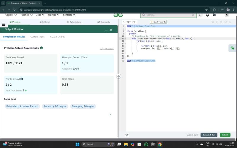 #180dayschallenge #dsa #cpp #geeksforgeeks #problemsolving… | ɢᴀᴜᴛᴀᴍ ʏᴀᴅᴀᴠ #180dayschallenge #dsa #cpp #geeksforgeeks #problemsolving… | ɢᴀᴜᴛᴀᴍ ʏᴀᴅᴀᴠ