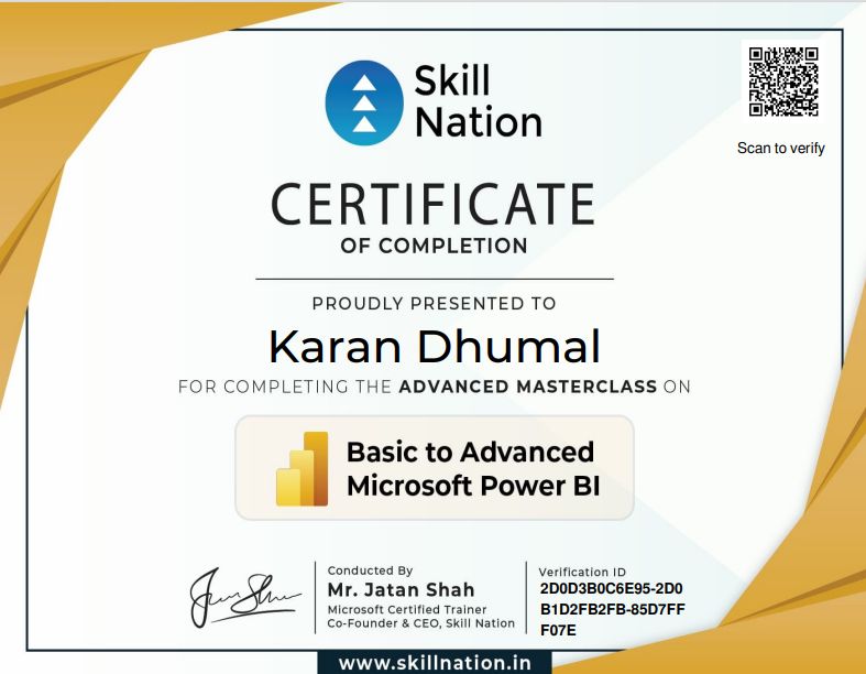 #powerbi #dataanalytics #continuouslearning | Karan Dhumal #powerbi #dataanalytics #continuouslearning | Karan Dhumal