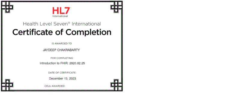Jaydeep Chakrabarty, PMP on LinkedIn: Completed the FHIR Basics Jaydeep Chakrabarty, PMP on LinkedIn: Completed the FHIR Basics