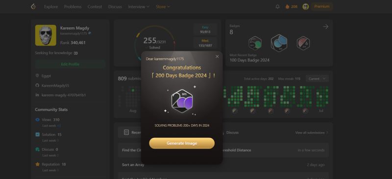 Kareem Magdy on LinkedIn: #leetcode #leetcode #codeeveryday #200daysstreak Kareem Magdy on LinkedIn: #leetcode #leetcode #codeeveryday #200daysstreak