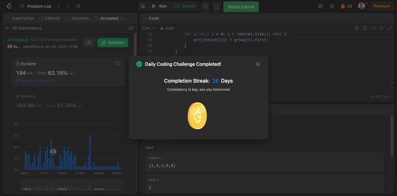 #leetcode #dailychallenge #algorithms #sorting #arraymanipulation ... #leetcode #dailychallenge #algorithms #sorting #arraymanipulation ...