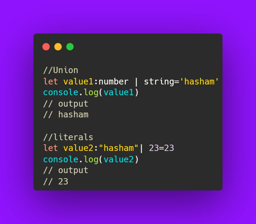 Learn about Union and Literals | Hasham Uddin posted on the topic ... Learn about Union and Literals | Hasham Uddin posted on the topic ...