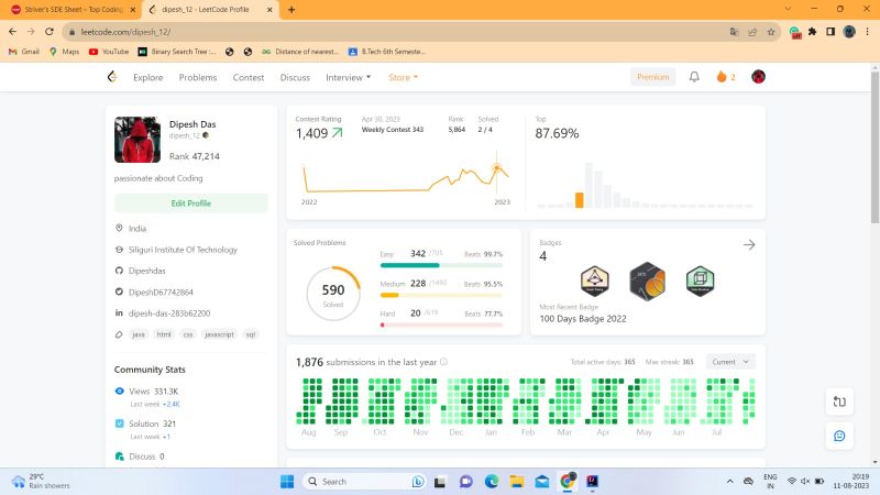 Dipesh Das on LinkedIn: #coding #dsa #consistency #learning Dipesh Das on LinkedIn: #coding #dsa #consistency #learning