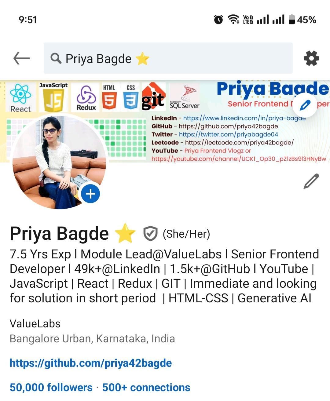 Priya Bagde ⭐ on LinkedIn: #frontend #javascript #react #reactjs #html ... Priya Bagde ⭐ on LinkedIn: #frontend #javascript #react #reactjs #html ...