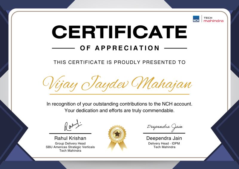 Vijay Mahajan on LinkedIn: Just received an Appreciation Certificate ... Vijay Mahajan on LinkedIn: Just received an Appreciation Certificate ...