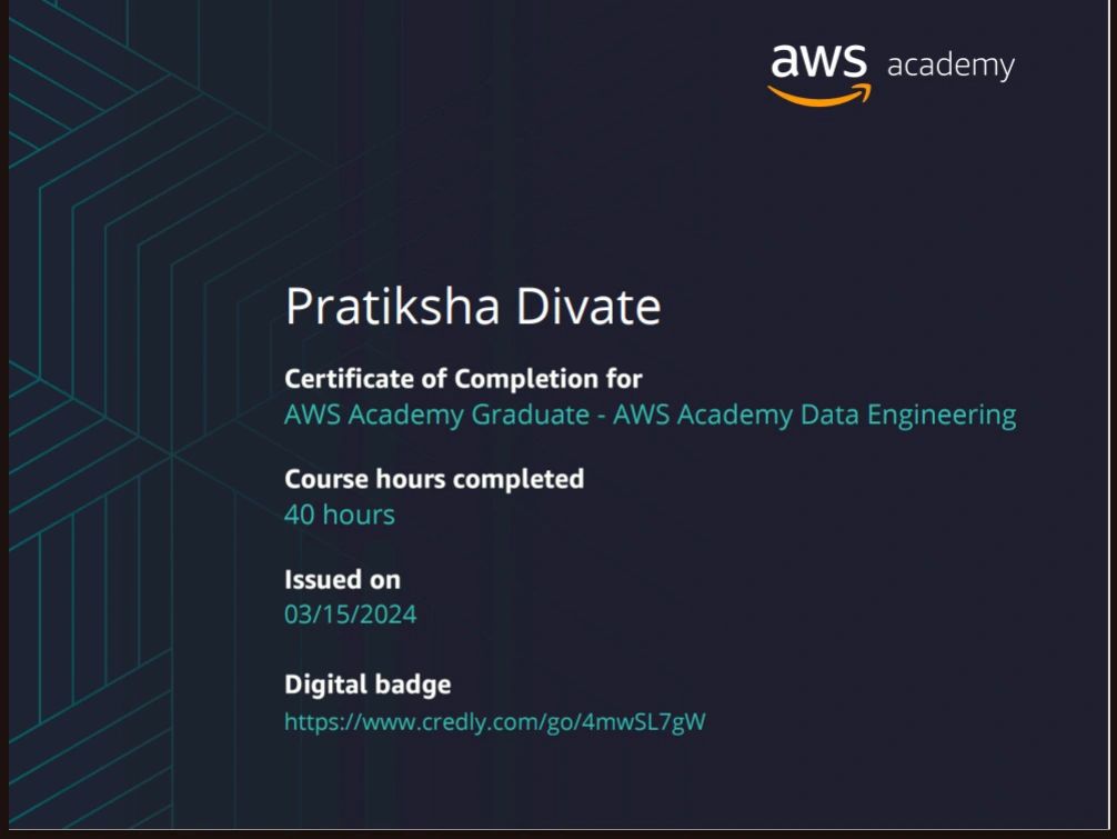 Pratiksha Divate on LinkedIn: #aws #dataengineering #awscloud Pratiksha Divate on LinkedIn: #aws #dataengineering #awscloud