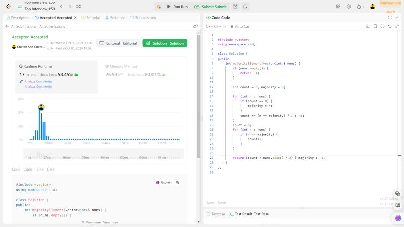 Chetan Sen on LinkedIn: #codingchallenge #day2 #leetcode #dsa #cpp Chetan Sen on LinkedIn: #codingchallenge #day2 #leetcode #dsa #cpp