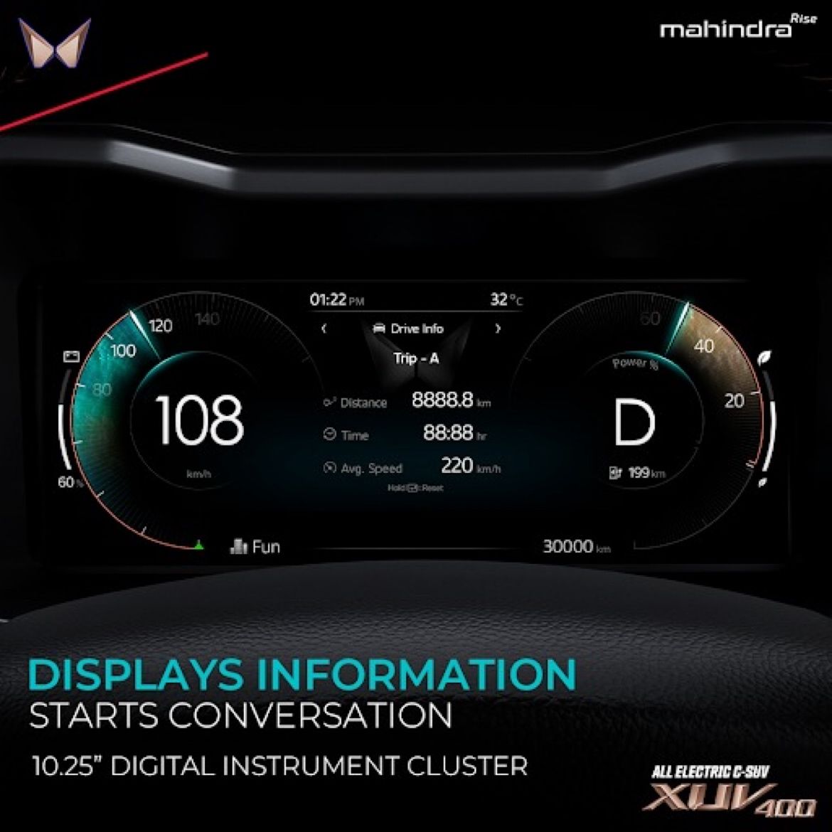 Boost your XUV400 drives with the 10.25” Digital Instrument Cluster ... Boost your XUV400 drives with the 10.25” Digital Instrument Cluster ...