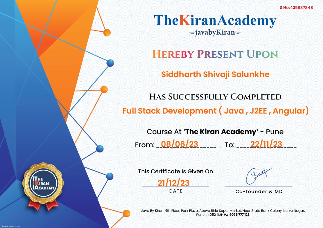 Siddharth Salunkhe on LinkedIn: #javafullstackdeveloper #corejava # ... Siddharth Salunkhe on LinkedIn: #javafullstackdeveloper #corejava # ...