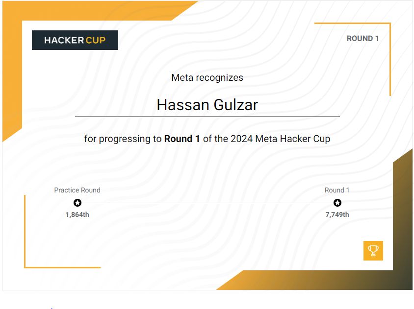 Hassan gulzar on LinkedIn: #metahackercup #competitiveprogramming # ... Hassan gulzar on LinkedIn: #metahackercup #competitiveprogramming # ...