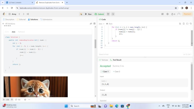 Somil Watts on LinkedIn: #dsa #codingjourney #leetcodechallenge Somil Watts on LinkedIn: #dsa #codingjourney #leetcodechallenge