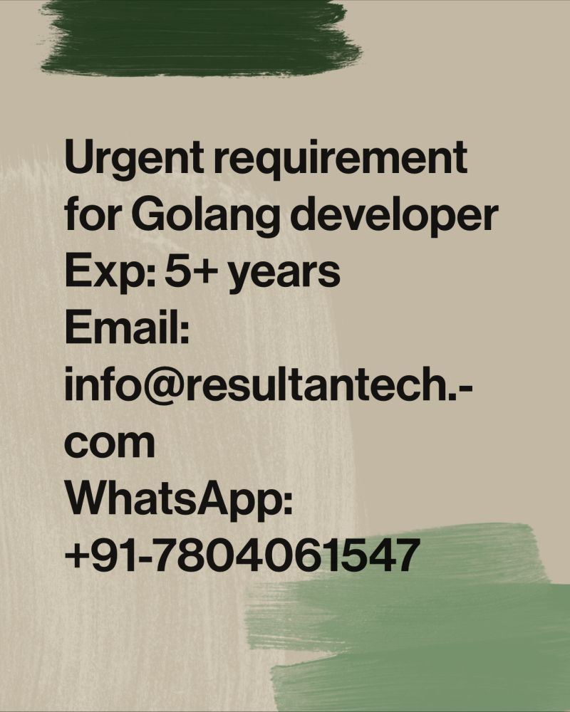 Dr. HEMANT MANDLOI on LinkedIn: #golang #golangdeveloper #hiring #remote Dr. HEMANT MANDLOI on LinkedIn: #golang #golangdeveloper #hiring #remote