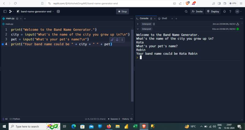 Completed Day 1 of #100DaysOfCode challenge with Replit | Abhishek ... Completed Day 1 of #100DaysOfCode challenge with Replit | Abhishek ...