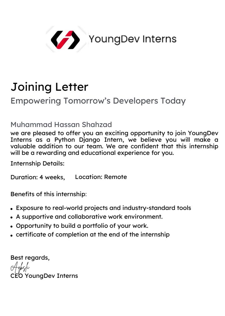 Muhammad Hassan Shahzad on LinkedIn: #django #internship #grateful # ... Muhammad Hassan Shahzad on LinkedIn: #django #internship #grateful # ...