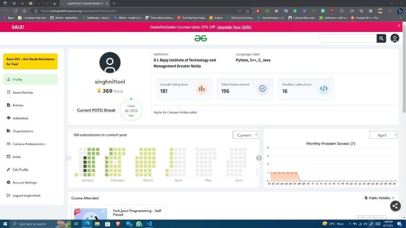 #codechef #geeksforgeeks #codeforces #50daysofcode | Ravikant Singh #codechef #geeksforgeeks #codeforces #50daysofcode | Ravikant Singh