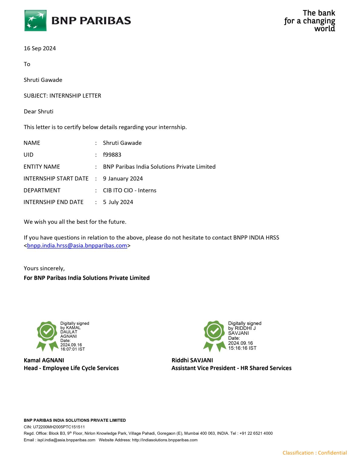 Shruti Gawade on LinkedIn: #internshipcompletion #bnpparibas # ... Shruti Gawade on LinkedIn: #internshipcompletion #bnpparibas # ...