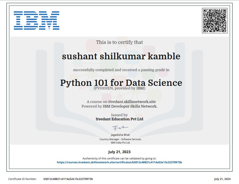 I’m happy to share that I’ve obtained a new certification: Python for ... I’m happy to share that I’ve obtained a new certification: Python for ...