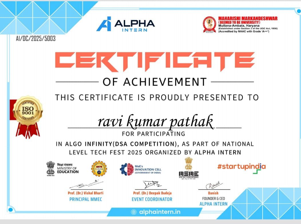 #dsa #keeplearning #hackthon | Ravi Pathak #dsa #keeplearning #hackthon | Ravi Pathak