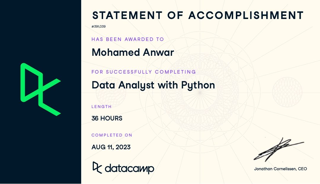Mohamed Anwar on LinkedIn: #datacamp #dataanalysis #python # ... Mohamed Anwar on LinkedIn: #datacamp #dataanalysis #python # ...