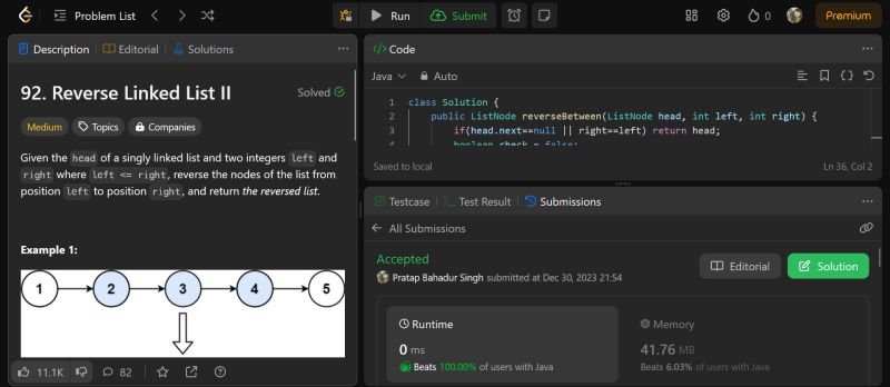 Day 84 of #100daysofcode #vitbhopal #leetcode #upskilling | Pratap ... Day 84 of #100daysofcode #vitbhopal #leetcode #upskilling | Pratap ...