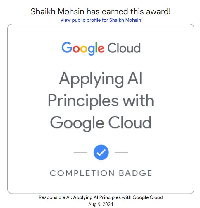 Mohsin Hussain Shaikh on LinkedIn: Badge from Google! 🏅 Mohsin Hussain Shaikh on LinkedIn: Badge from Google! 🏅