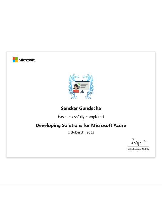 Sanskar Gundecha on LinkedIn: #microsoft #azure #learning Sanskar Gundecha on LinkedIn: #microsoft #azure #learning