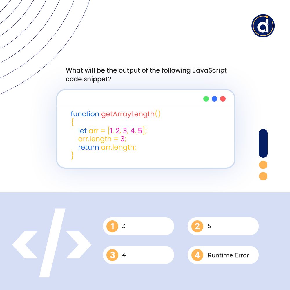 Datics AI on LinkedIn: #codingquiz #javascript #testyourskills # ... Datics AI on LinkedIn: #codingquiz #javascript #testyourskills # ...