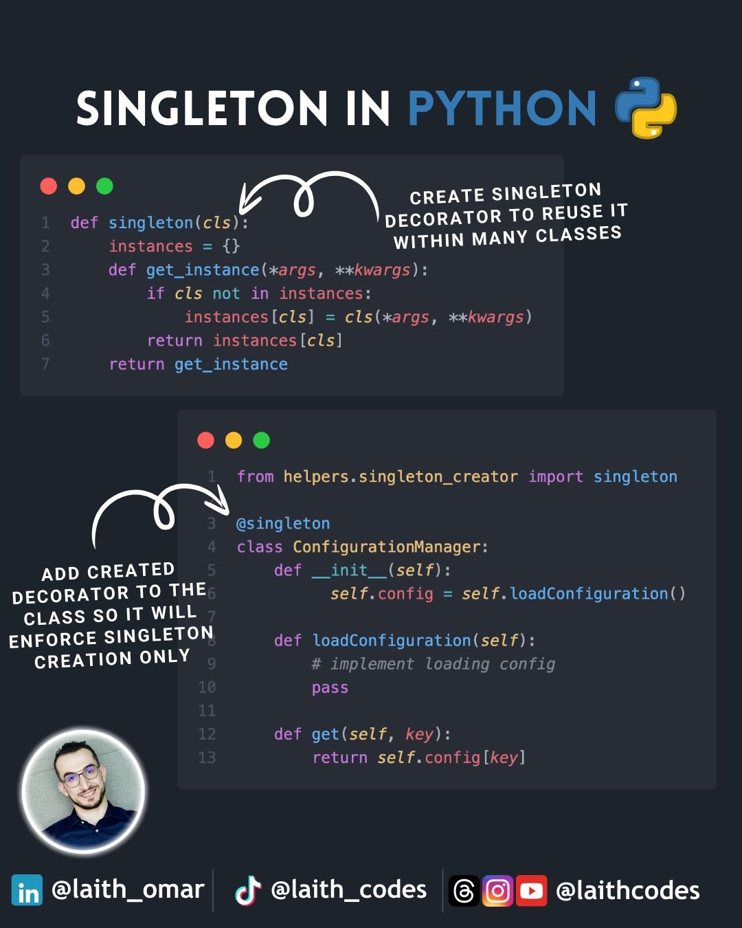 Laith Omar on LinkedIn: #python #designpatterns #codingtips # ... Laith Omar on LinkedIn: #python #designpatterns #codingtips # ...