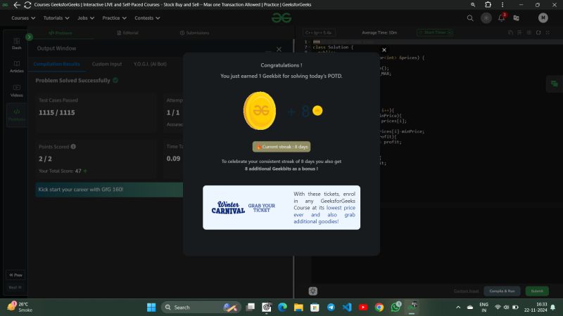MAYANK SHUKLA on LinkedIn: #gfg160 #geeksstreak2024 #coding #problemsolving MAYANK SHUKLA on LinkedIn: #gfg160 #geeksstreak2024 #coding #problemsolving