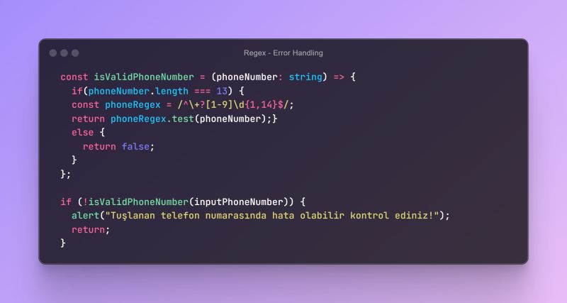 #regex #errorhandling #error #handling #typescript #javascript | Veysel ... #regex #errorhandling #error #handling #typescript #javascript | Veysel ...
