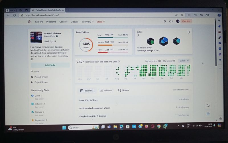 Day 165 of #leetcodechallenge for #dsa | Prajwal Hirkane posted on the ... Day 165 of #leetcodechallenge for #dsa | Prajwal Hirkane posted on the ...