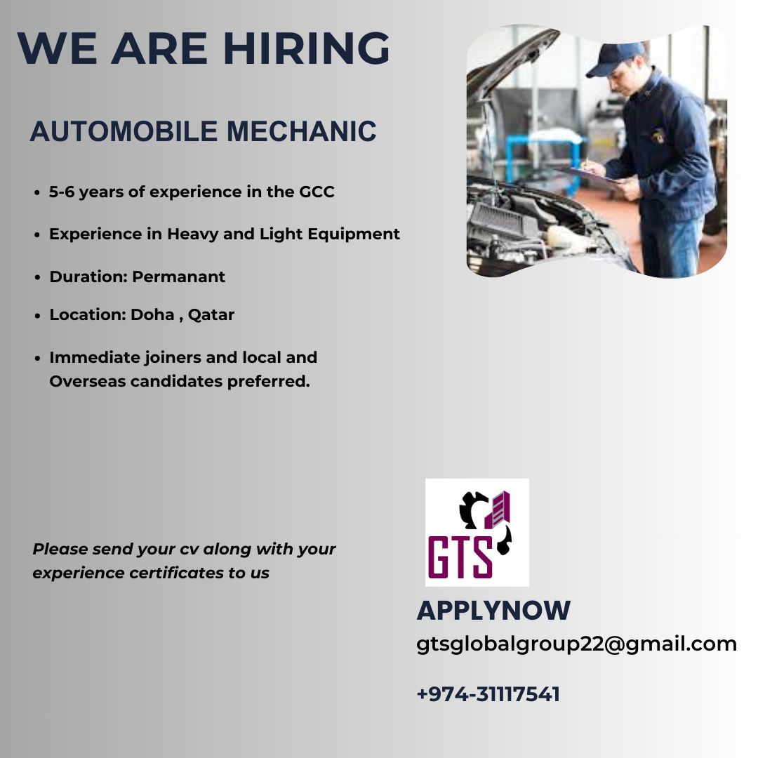 Shahala Faisal on LinkedIn: #careers #automobile #mechanic #applynow Shahala Faisal on LinkedIn: #careers #automobile #mechanic #applynow
