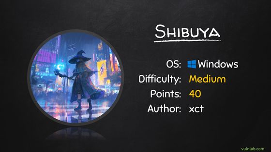 It’s time to dive back into Active Directory! Shibuya is a… | Vulnlab It’s time to dive back into Active Directory! Shibuya is a… | Vulnlab