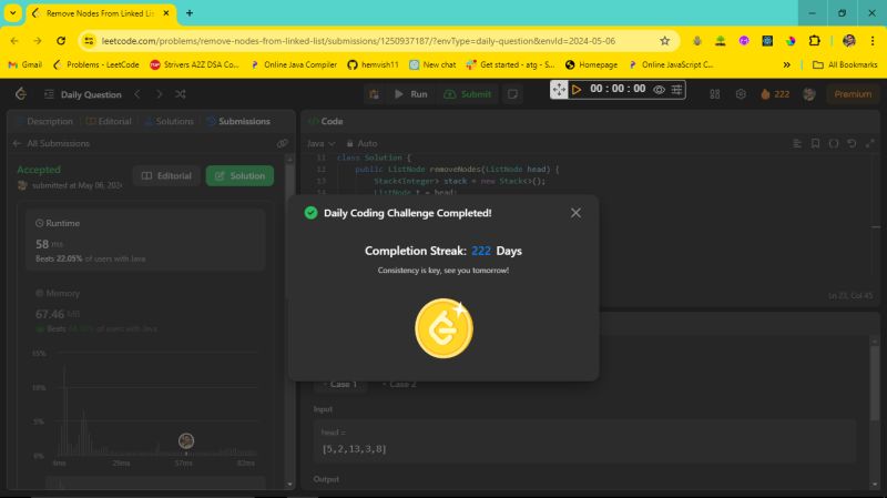Finished 222 days of LeetCode streak! 🚀💻 | Hemant Vishwakarma posted on ... Finished 222 days of LeetCode streak! 🚀💻 | Hemant Vishwakarma posted on ...