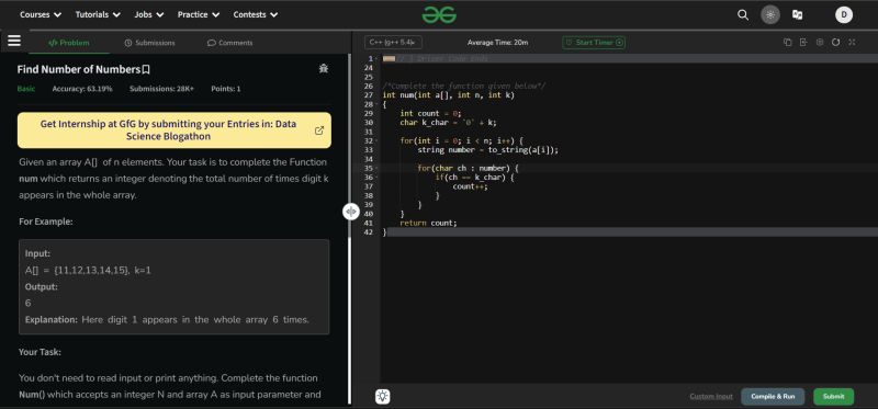 Day 34 of #100DaysOfCode challenge: Counting digit k | Dev Arora posted ... Day 34 of #100DaysOfCode challenge: Counting digit k | Dev Arora posted ...