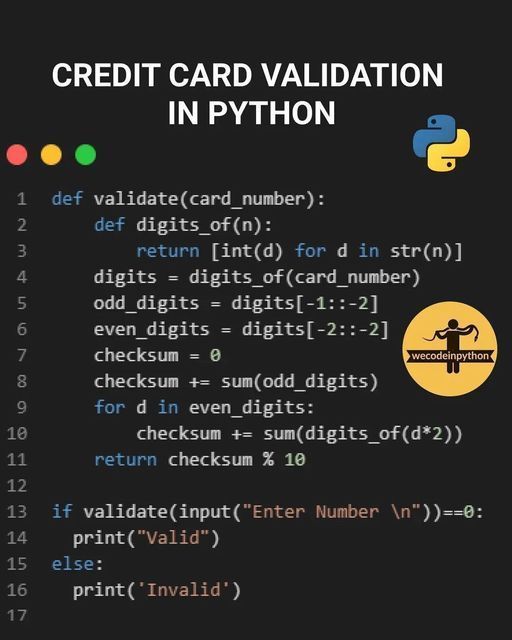 Credit Card Validation in Python. | Muhammad Nouman Credit Card Validation in Python. | Muhammad Nouman