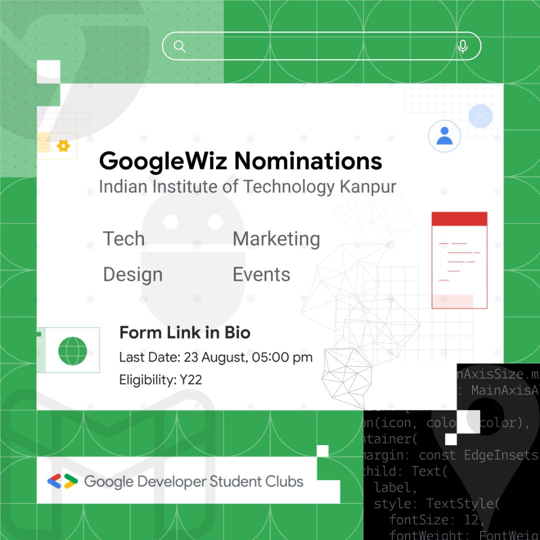 GDSC IIT Kanpur on LinkedIn: #gdsc #google #tech #iitkanpur #wizard #team GDSC IIT Kanpur on LinkedIn: #gdsc #google #tech #iitkanpur #wizard #team