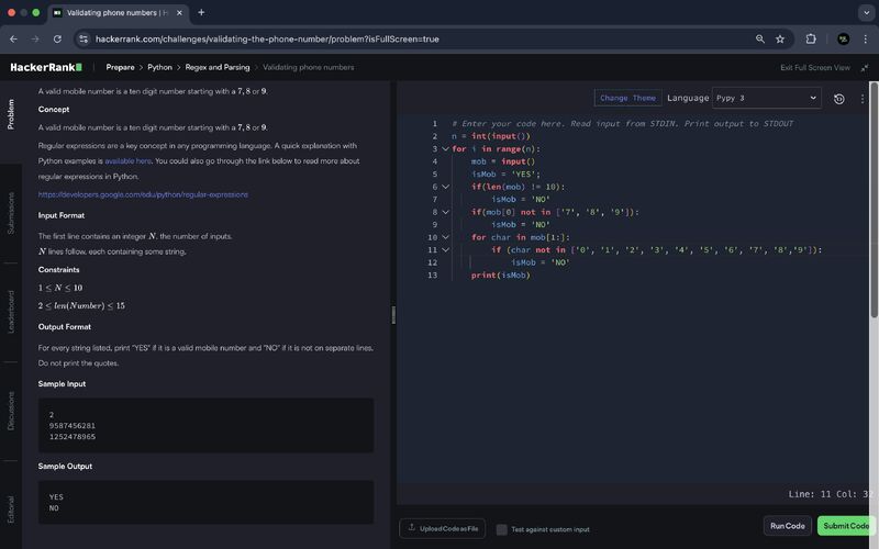#365daysofcoding #365daysofcoding #python #regex #phonenumbervalidation ... #365daysofcoding #365daysofcoding #python #regex #phonenumbervalidation ...