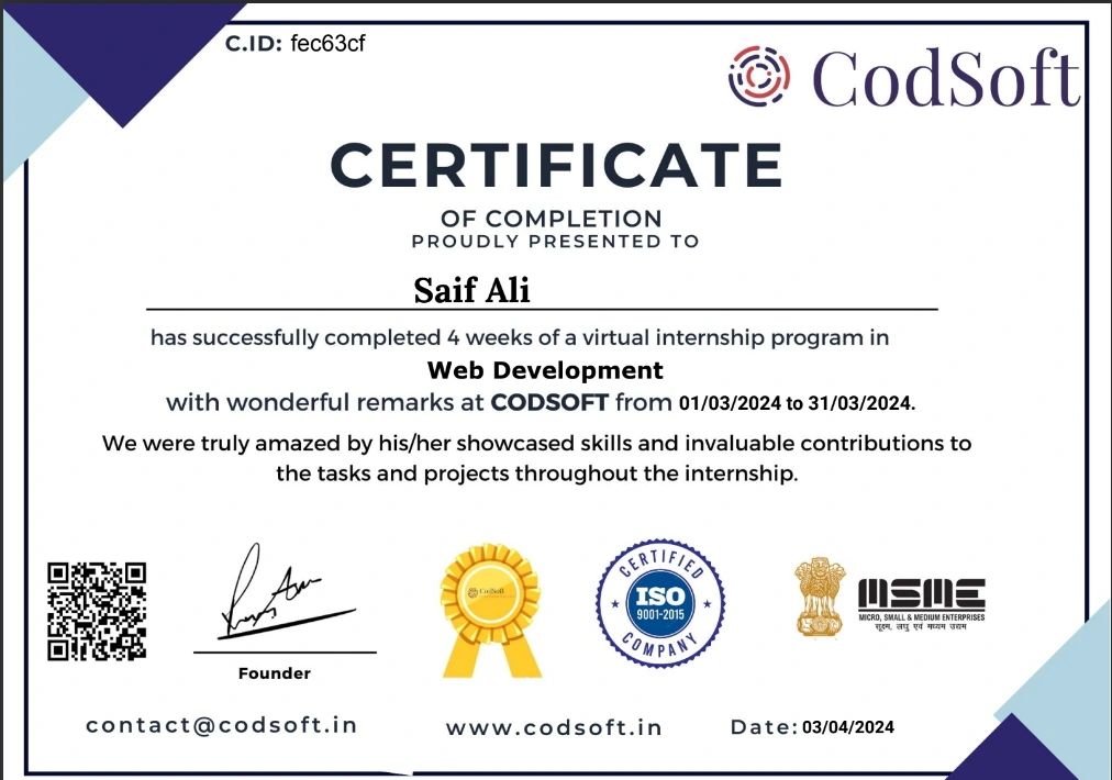 Saif Ali on LinkedIn: #html #css #javascript Saif Ali on LinkedIn: #html #css #javascript