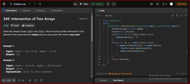 How I solved LeetCode problem #349 | Hamza Khan posted on the topic ... How I solved LeetCode problem #349 | Hamza Khan posted on the topic ...