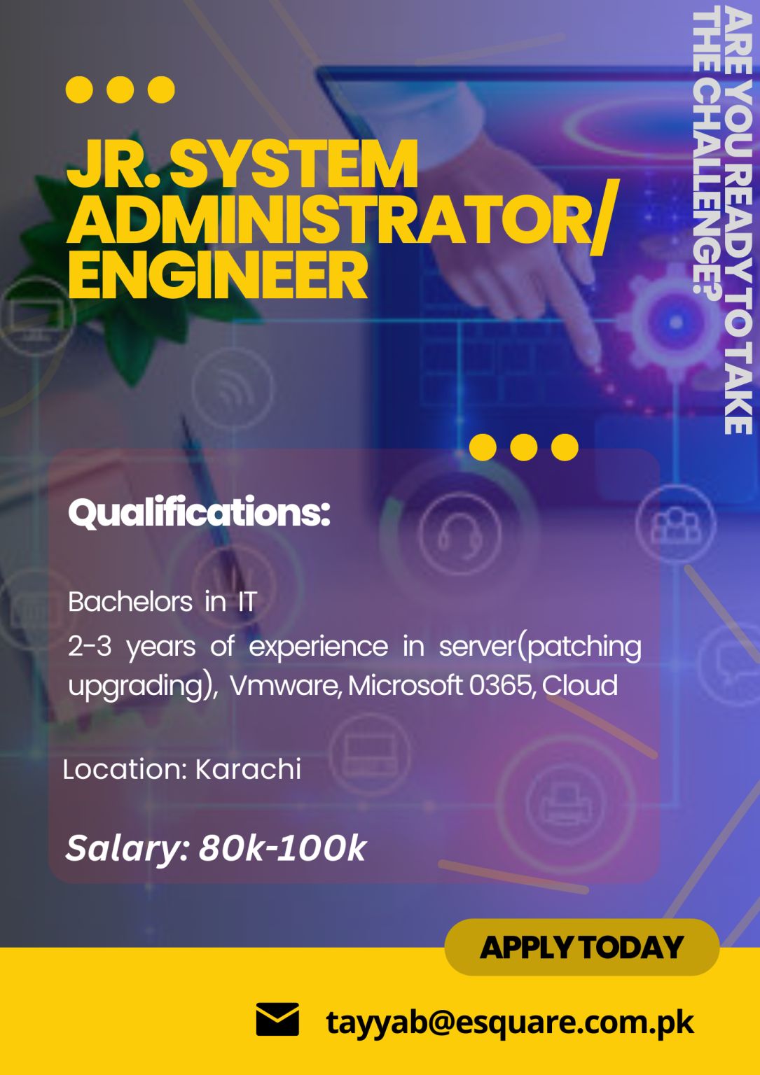 Muhammad Tayyab on LinkedIn: #hiring #karachi #jobs2024 #experience #it ... Muhammad Tayyab on LinkedIn: #hiring #karachi #jobs2024 #experience #it ...