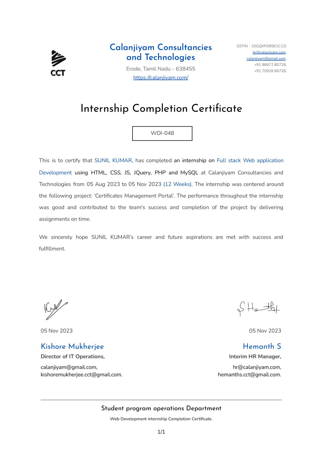 Sunil Kumar on LinkedIn: #fullstack #webdevelopment #internship # ... Sunil Kumar on LinkedIn: #fullstack #webdevelopment #internship # ...