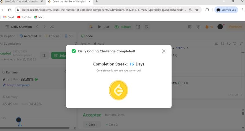Day 16 of My LeetCode Streak! | suhanjali kumari Day 16 of My LeetCode Streak! | suhanjali kumari